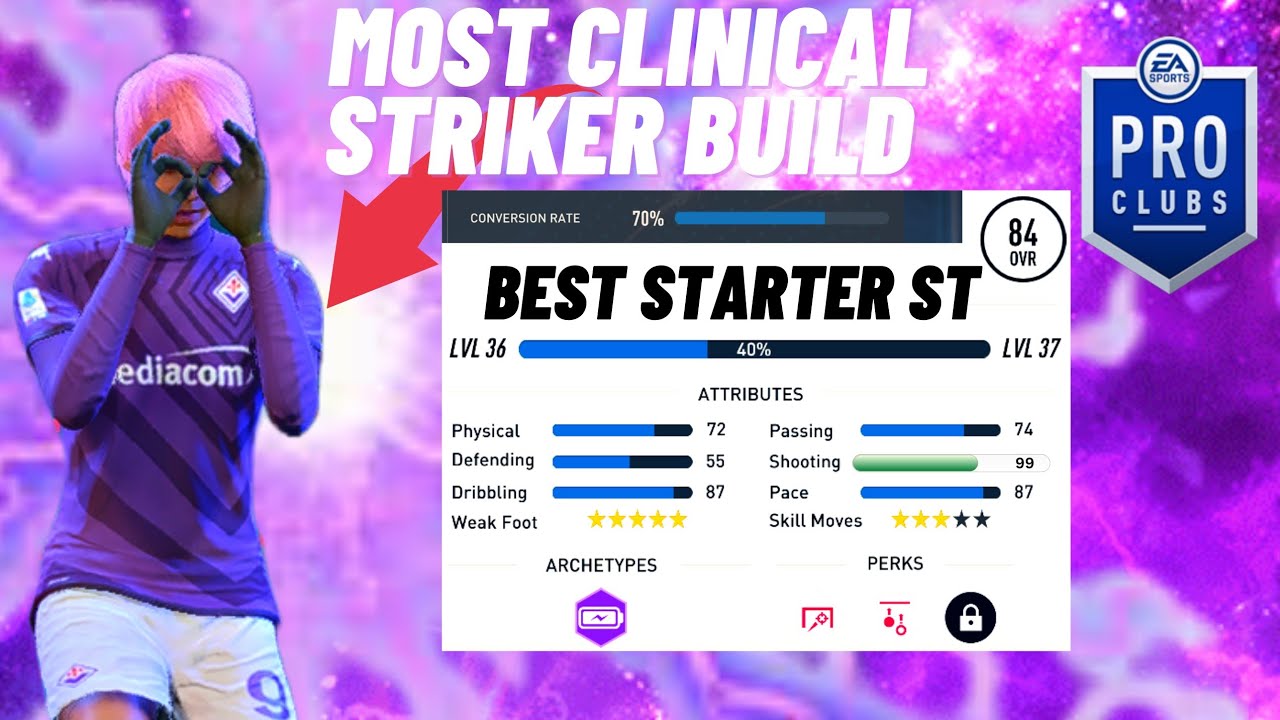 FIFA 23 Pro Clubs Best Striker Build(Starter) - YouTube