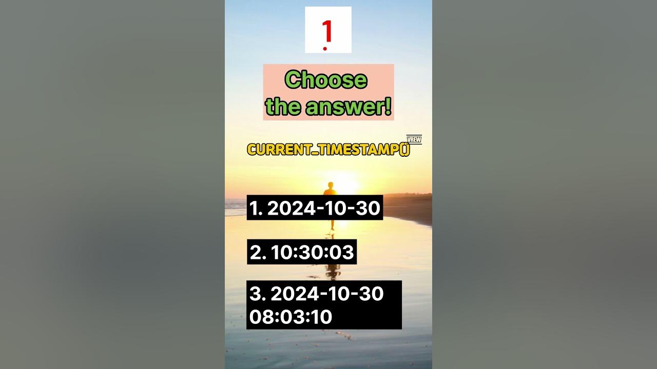 we can do understand SQL current_timestamp function #quiz #master #mysql #oracle #sql - YouTube