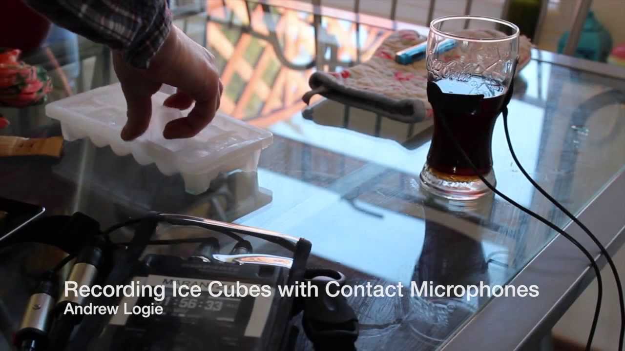 Recording Ice Cubes with Contact Mics - YouTube