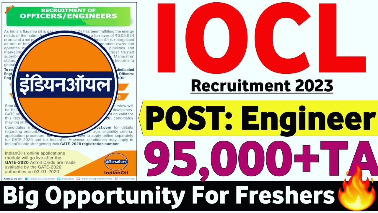 [OFFICIAL] IOCL Notification OUT 2023 😱 | IOCL Vacancy 2023 | IOCL Jobs ...