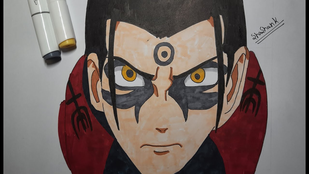 How to Draw Hashirama Senju Sage Mode Step by Step From Naruto - YouTube