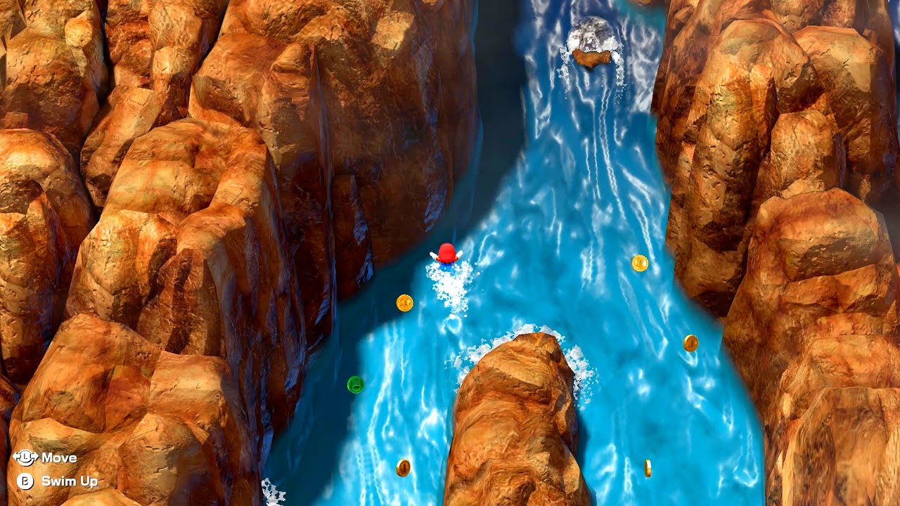 Super Mario RPG Remake Mario Accidentally Falls Down a Waterfall - YouTube