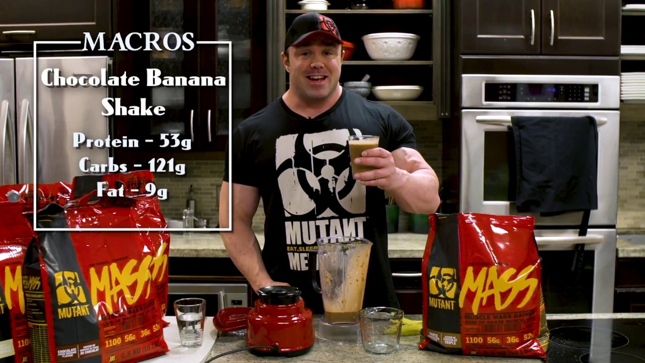 MUTANT RECIPES - MUTANT MASS Chocolate Banana Shake - YouTube