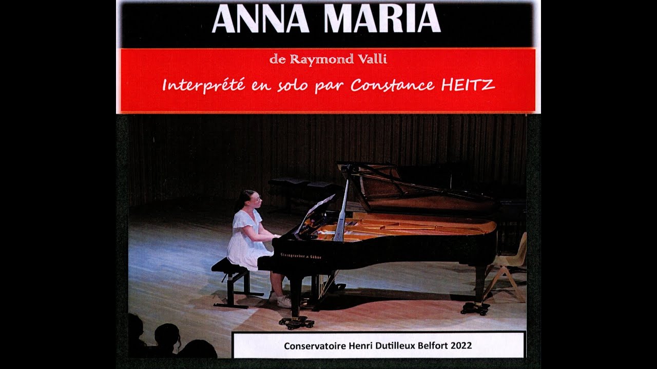 ANNA MARIA. Pièce pour piano de Raymond Valli - YouTube