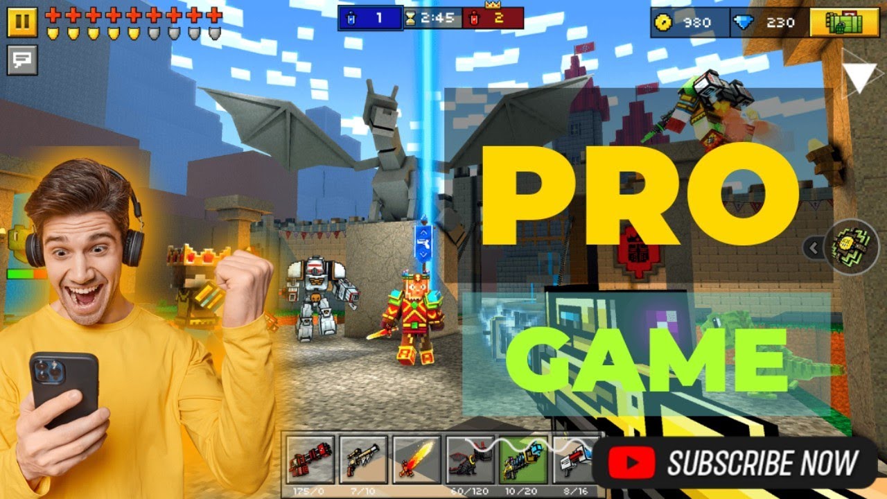 Pixel Gun 3d Epic legendary pro Gameplay || Pg3d Legendary pro gameplay ...