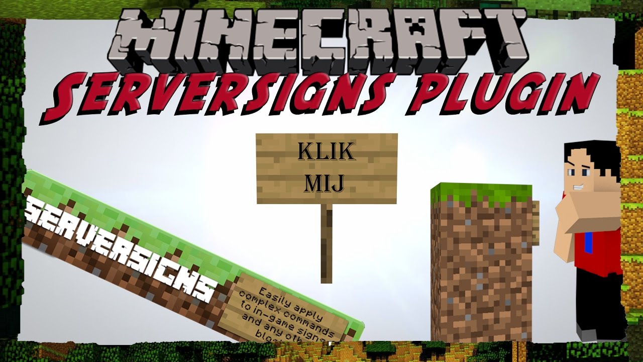 SERVERSIGNS PLUGIN || Met Wirelessredstone Tutorial [Nederlands/Dutch] - YouTube