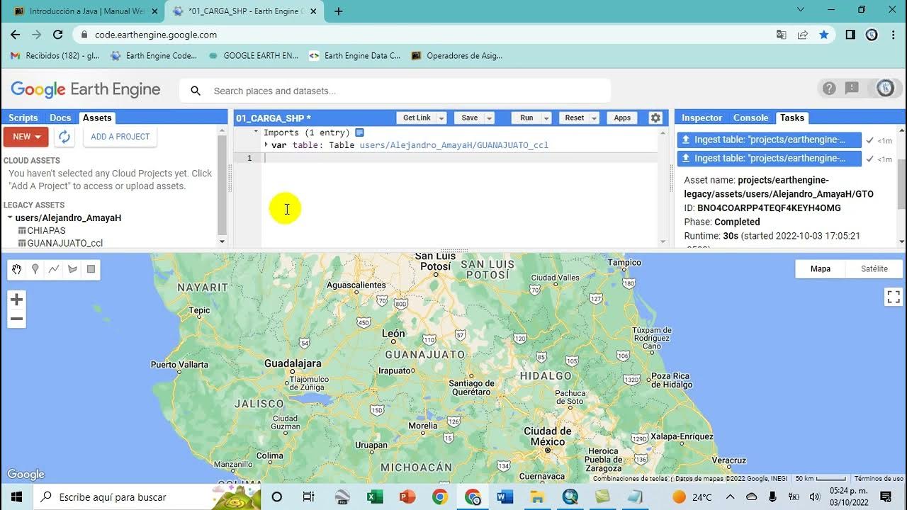 CURSO GEE 01 CARGAR SHP EN GOOGLE EARTH ENGINE - YouTube