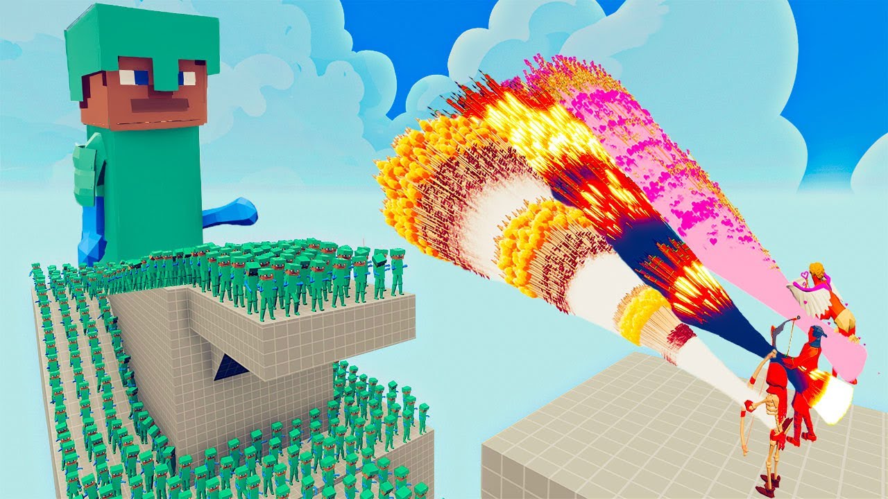100x MINECRAFT DIAMOND + 1x GIANT vs 3x EVERY GOD Totally Accurate ...