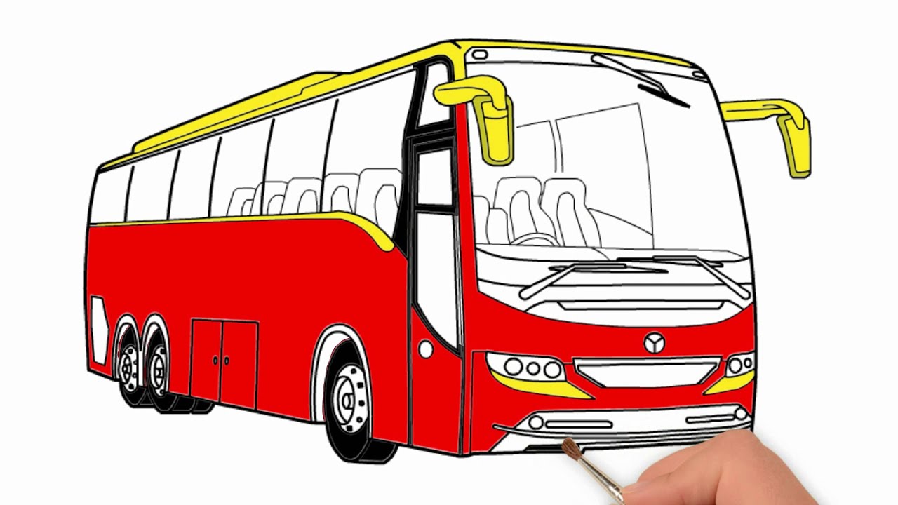 Bus Drawing Ideas | creative ideas for drawing buses | Colorful Toy Art ...