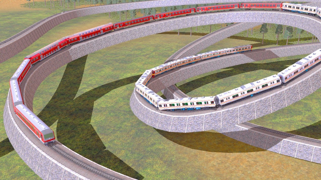 Train Passes Through the Circular Meritis Messy Tracks | Trainz ...