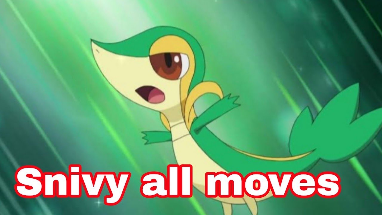 Ash Snivy all moves (Pokémon) - YouTube