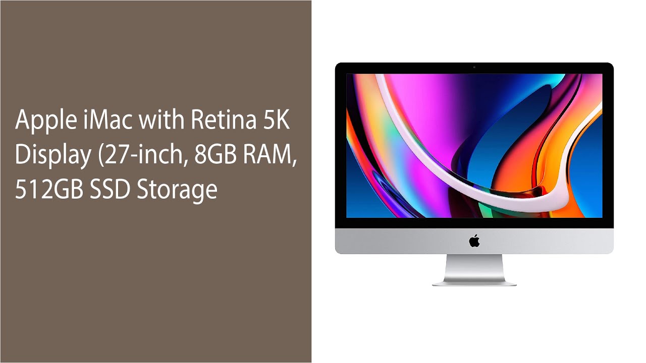 Apple iMac |with Retina| 5K Display 27 inch |8GB RAM, 512GB SSD Storage ...