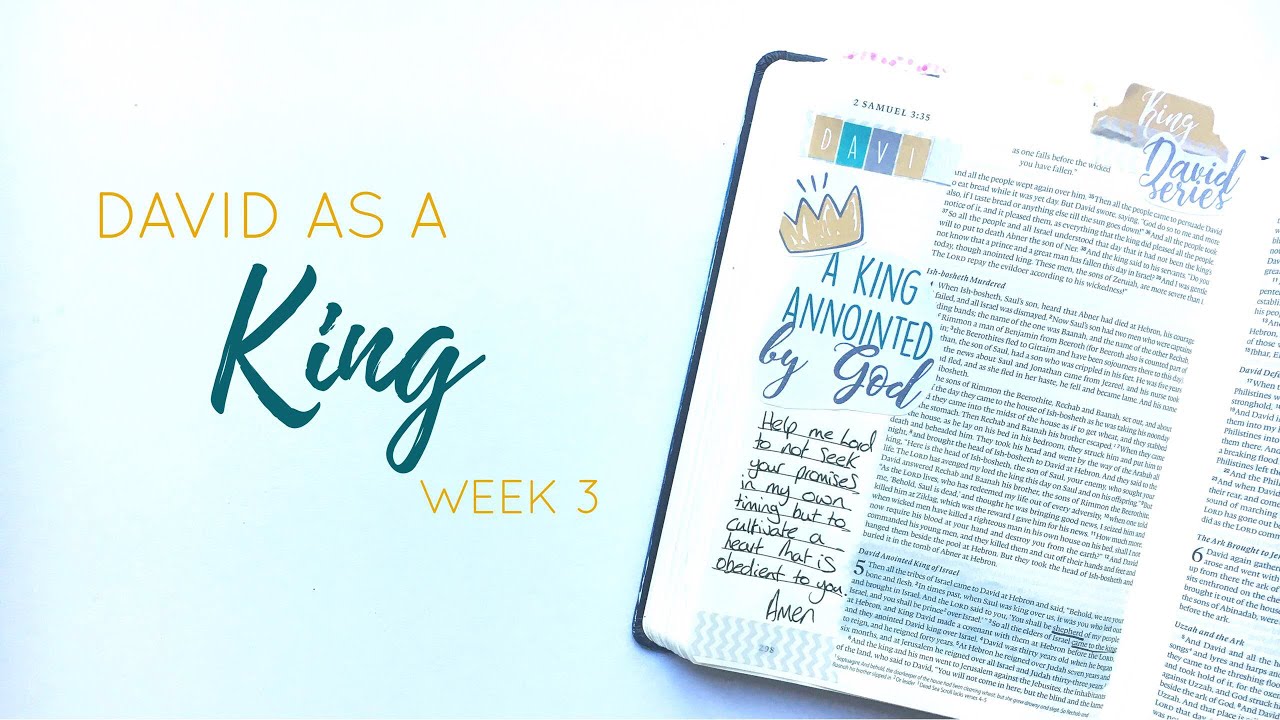 DAVID SERIES: David as a King 👑 Bible journaling + FREE PRINTABLE - YouTube
