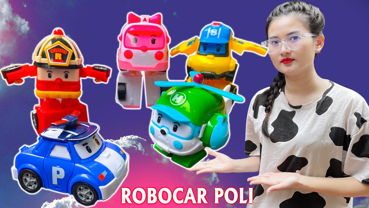 Changcady review đồ chơi xe biến hình trong phim Robocar Poli - YouTube