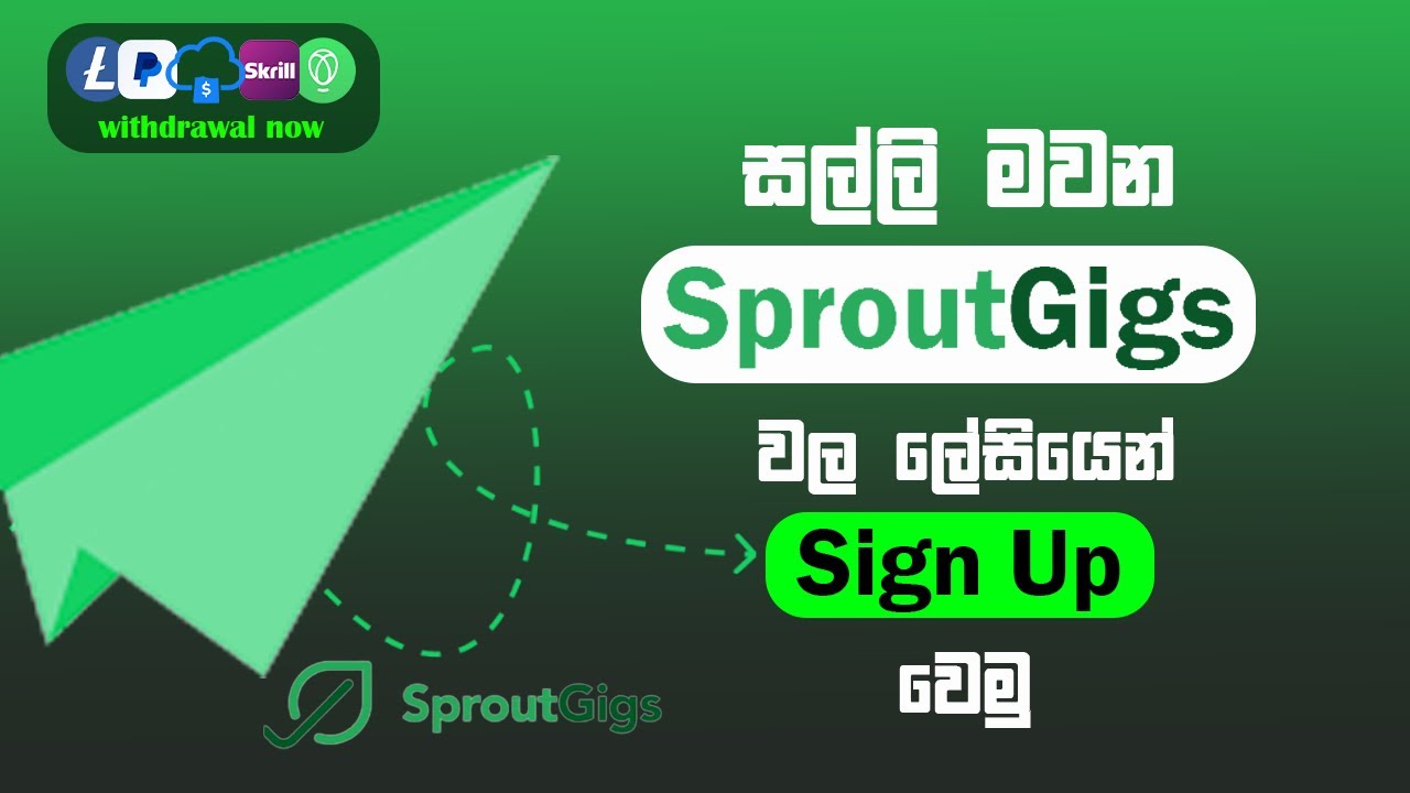 Sproutgigs Sign Up - YouTube