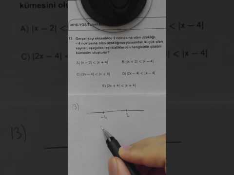 SORU-13 Mutlak Değer --- 2016-YGS Matematik