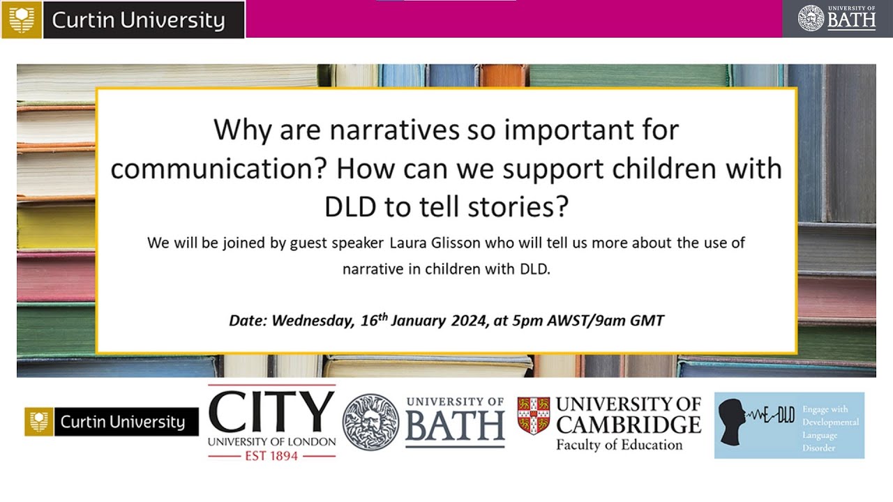 Oral Narratives in School-aged Children - E-DLD Talk with Laura Glisson ...