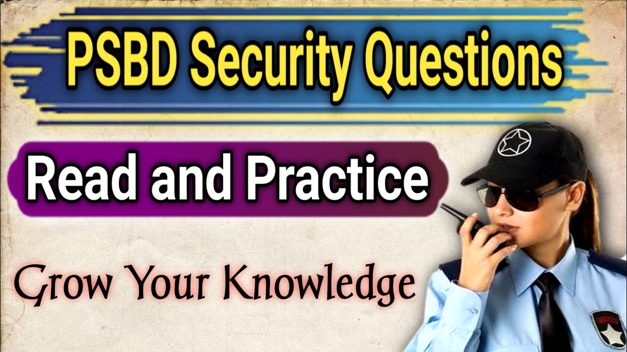 PSBD Security Questions | PSBD New Question | PSBD Security Questions ...
