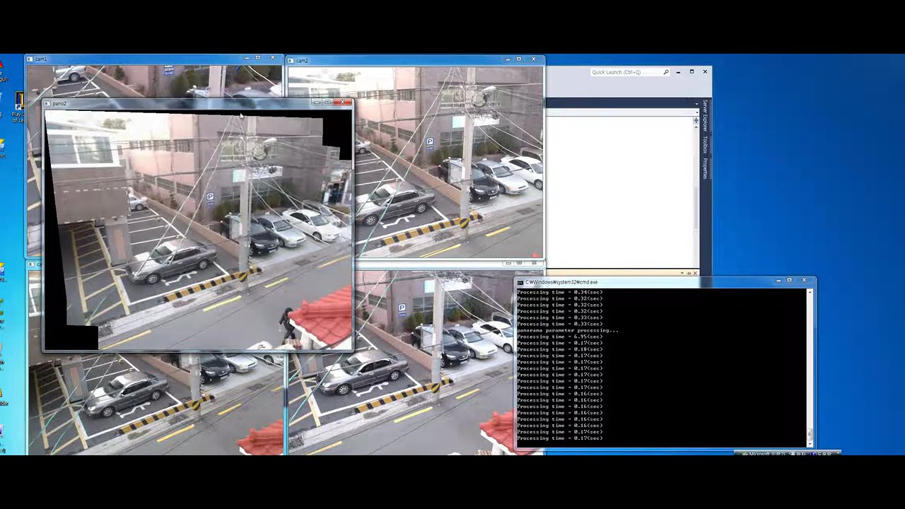 outdoor (realtime 4camera stitching) - YouTube