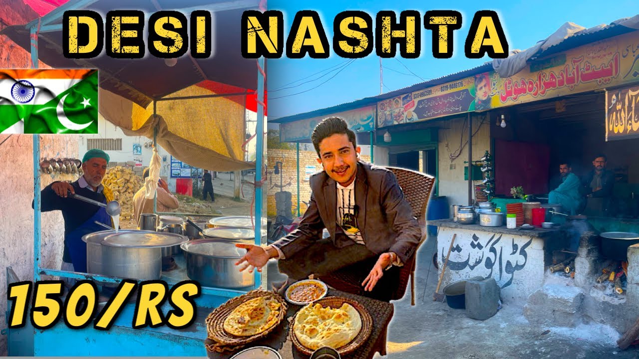 150/Rs Desi Nashta at Roadside food Street | Desi Paratha+Chanay with ...