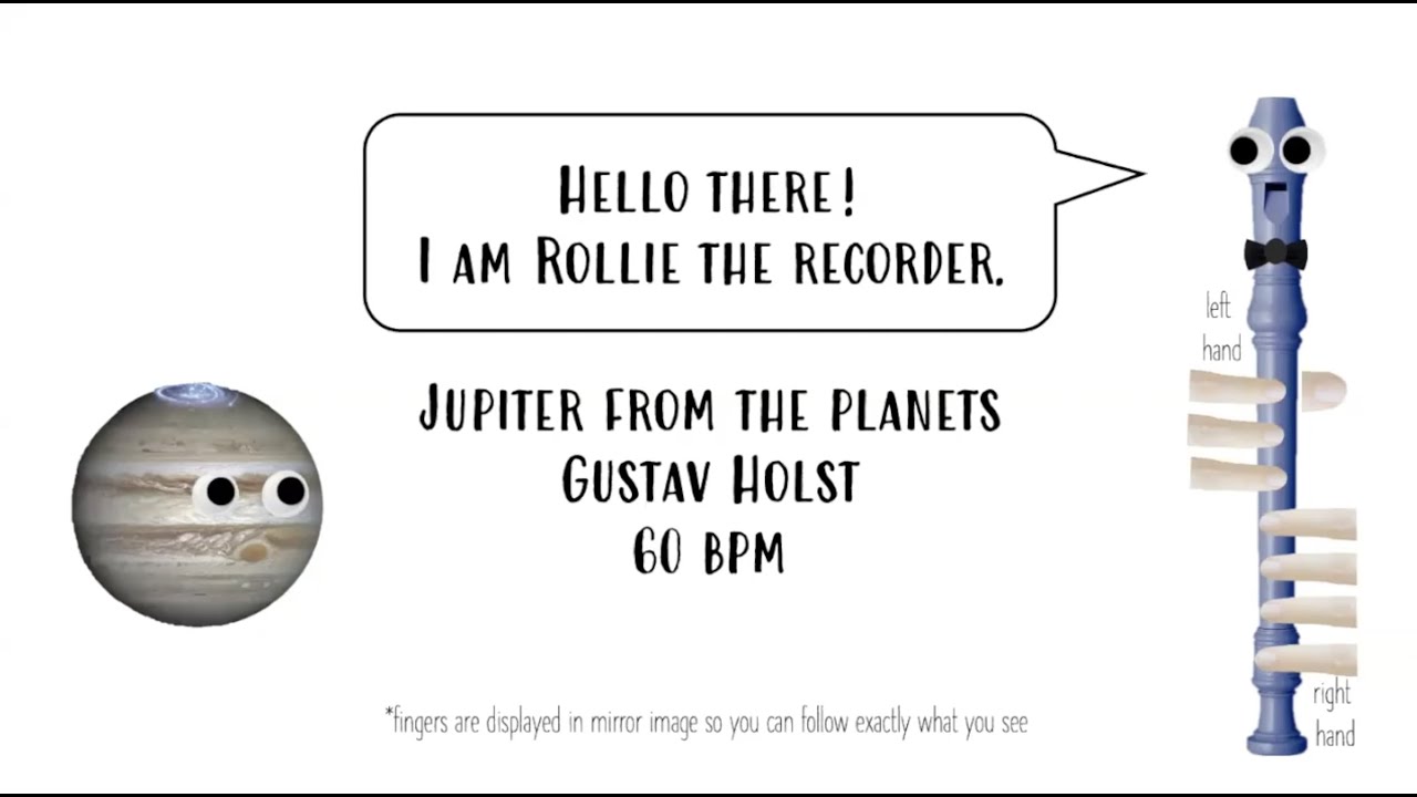Jupiter from The Planets (60bpm) - Recorder - YouTube