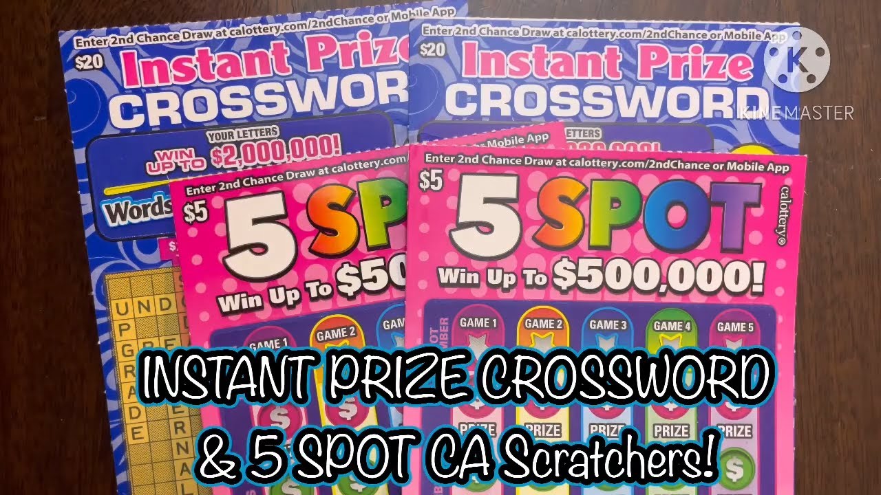 INSTANT PRIZE CROSSWORD & 5 SPOT CA Scratchers! - YouTube