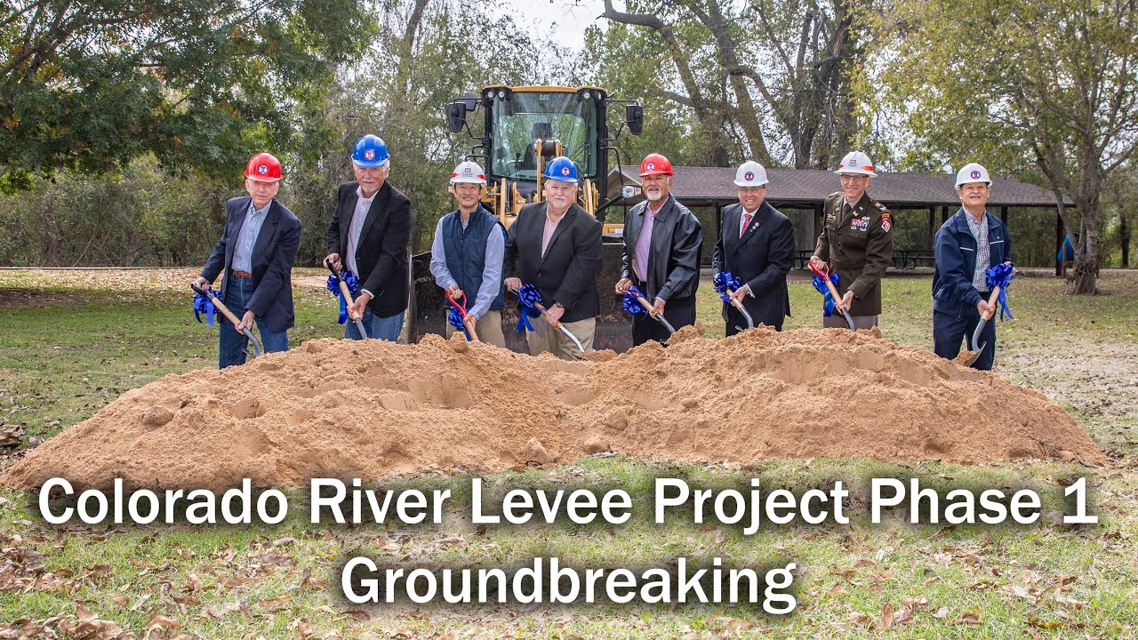 Wharton Texas Colorado River Levee Phase One Groundbreaking - Whole ...