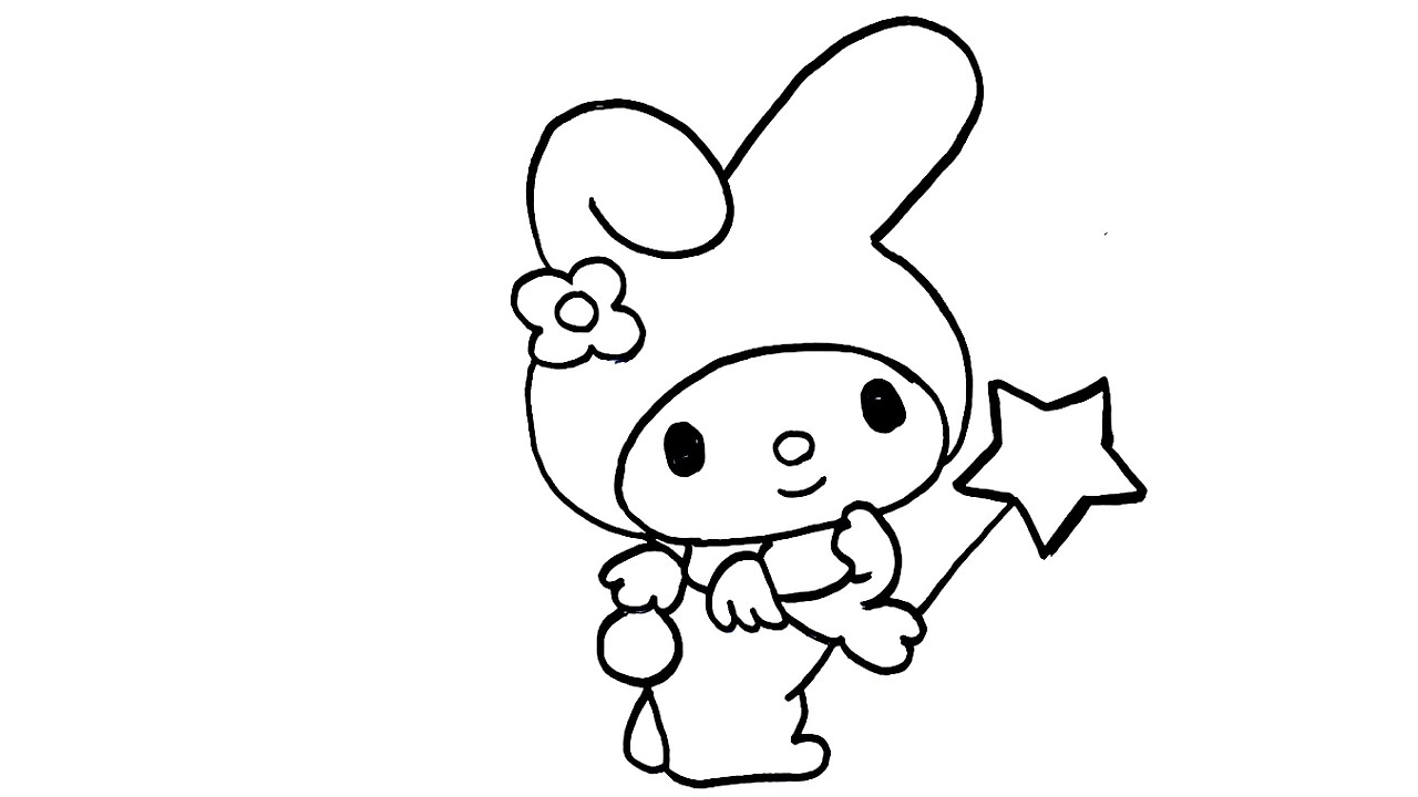 How to Draw My Melody Easy | Sanrio | My melody Drawing | Step by Step ...
