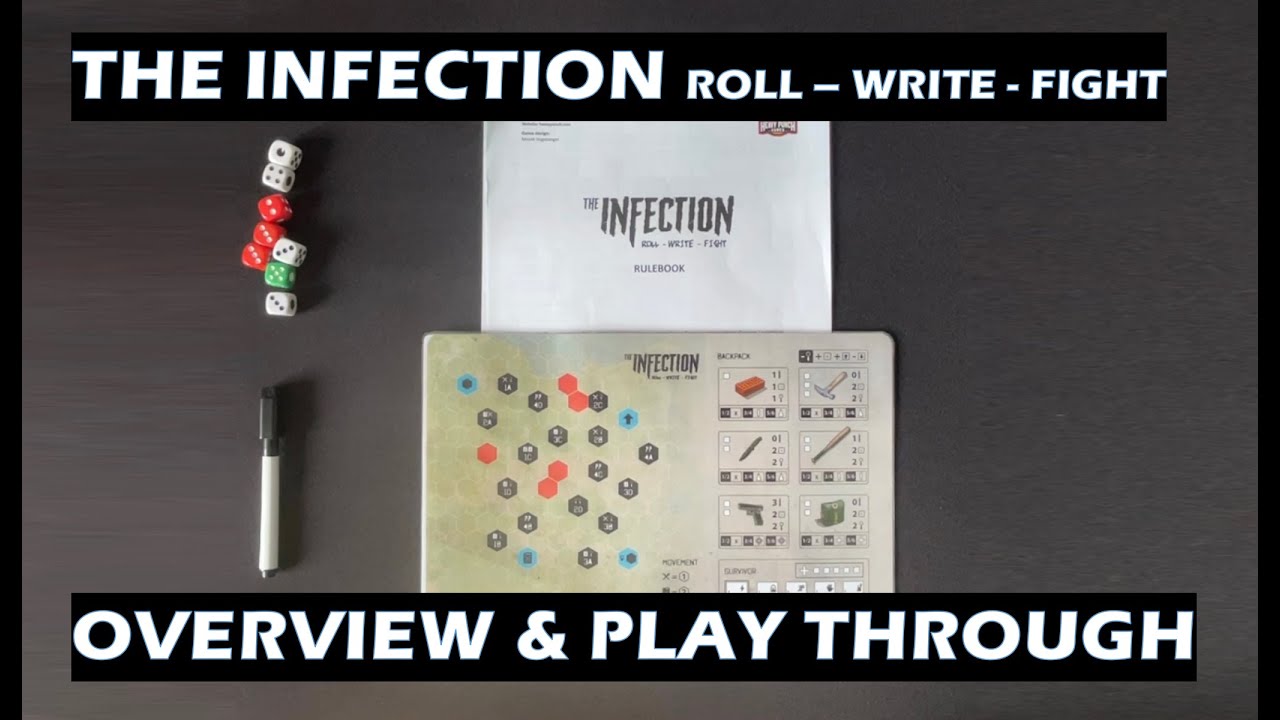 The Infection Roll Write Fight Board Game Overview and Play Through ...