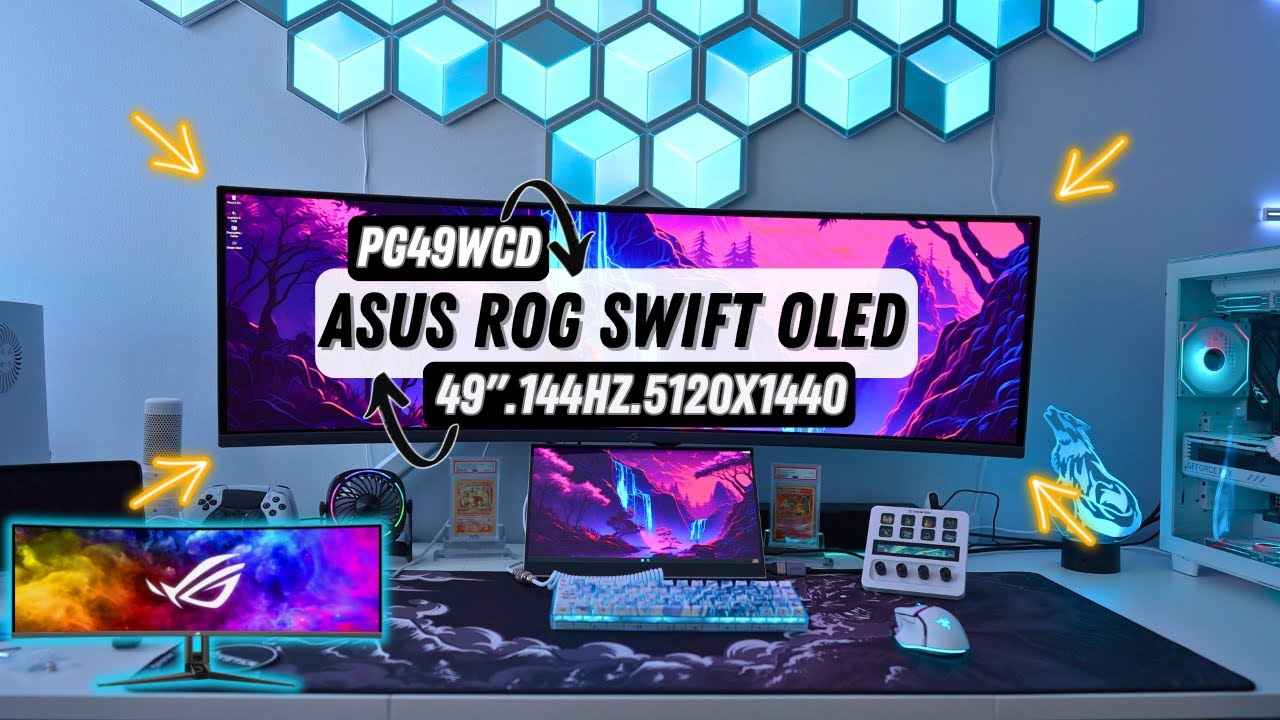 ASUS ROG 49-inch Swift OLED Unboxing & Setup : PG49WCD QD-OLED - YouTube