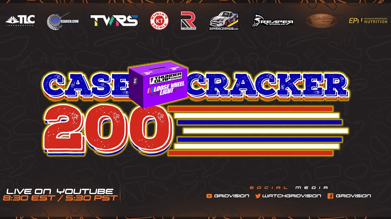 Thunder Clap iRacing Series Presented by TLC | Exhibition Race | Case Cracker 200 - YouTube