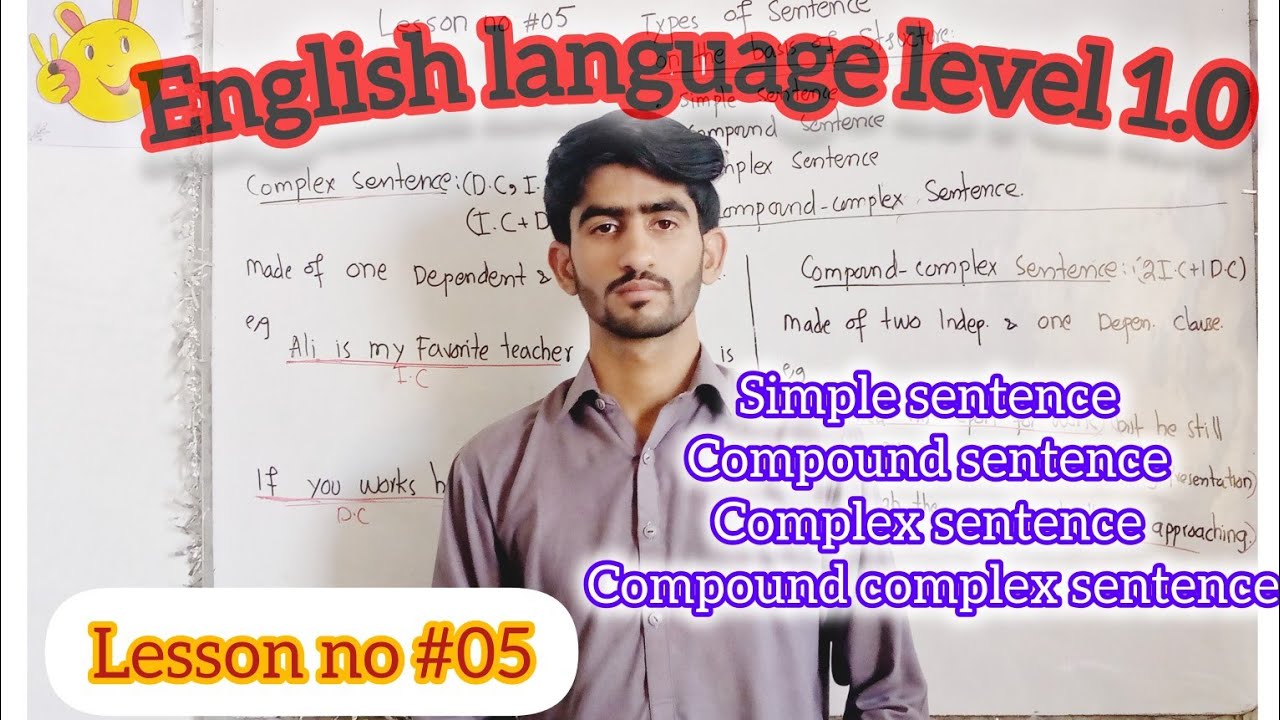 English course level 1.0 |lesson no 05| sentence types #english # ...