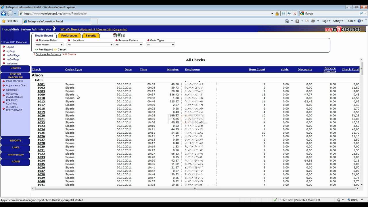 MYMICROS.NET | 08.Personel Performans Raporu - YouTube