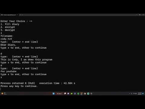 BASIC ENCRYPT/DECRYPT C++ PROJECT - YouTube