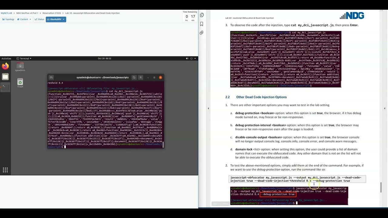 Lab 10: JavaScript Obfuscation & Dead Code Injection - YouTube