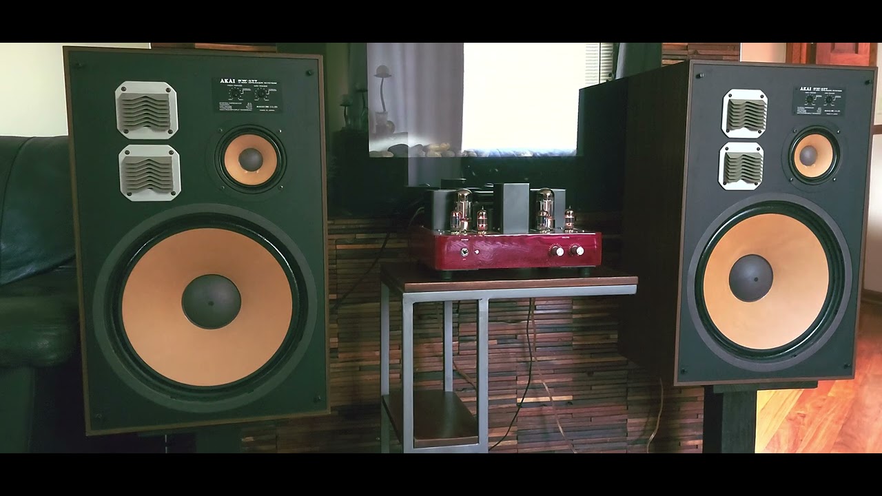 AKAI SW-177 SPEAKERS SOUND TEST WITH CUSTOM MADE TUBE AMPLIFIER. - YouTube