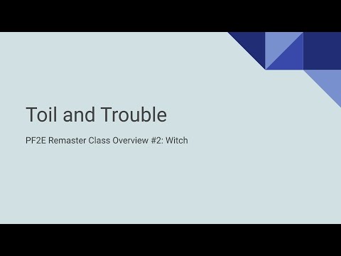 Pathfinder 2E Remaster Class Overview #2: Witch - YouTube