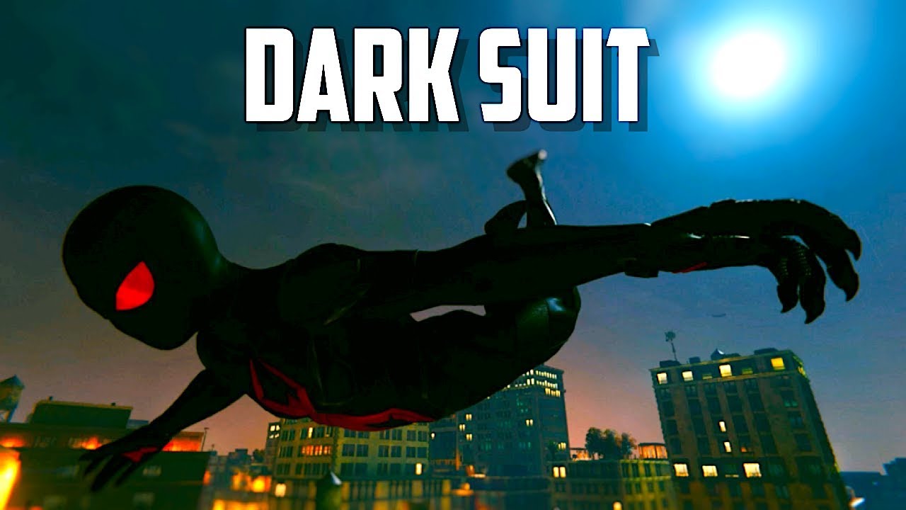 Marvel's Spider-Man PS4 - Dark Suit Free Roam Night Gameplay - YouTube