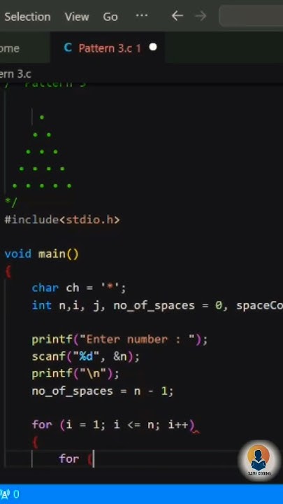 Full Pyramid Pattern In C Viral Coding Codeing Code Dailycoding Codingtime Youtube