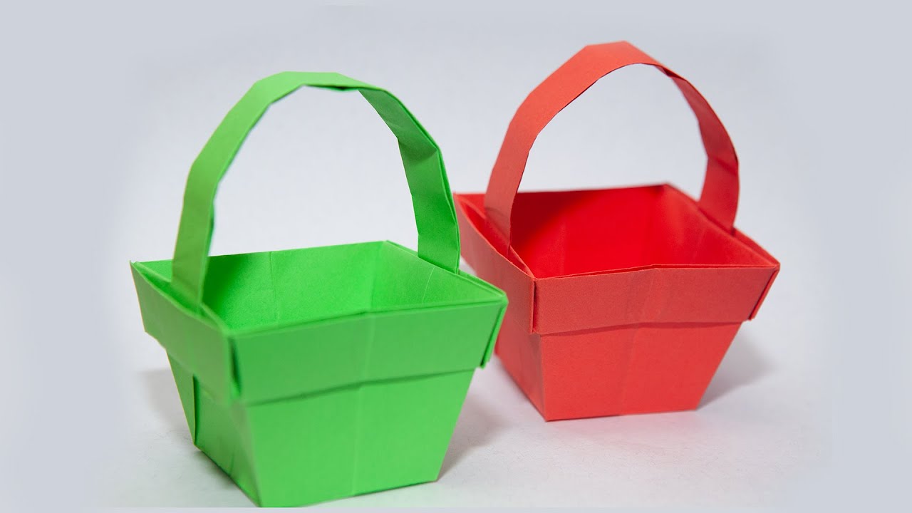 How to make an origami basket out of paper | Origami Basket - YouTube