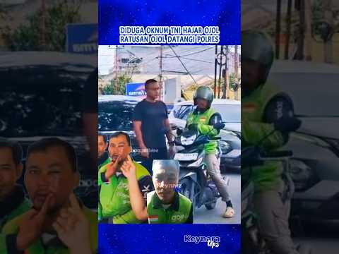 RATUSAN OJOL TUNTUT PERTANGGUNG JAWABAN!!😱 #polresta #ojol #tentara #viral #trending