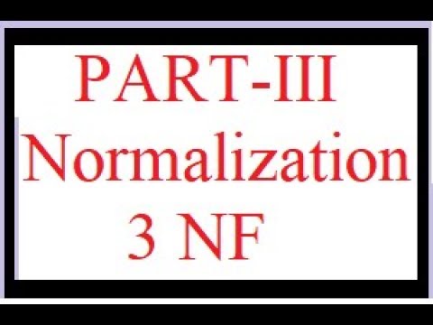 3 NF| 3rd Normal form|Normalization|DBMS| Third Normal Form|Normal ...