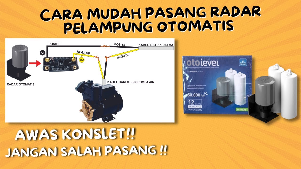 CARA MUDAH PASANG RADAR PELAMPUNG OTOMATIS // OTOLEVEL // RUSAK ...