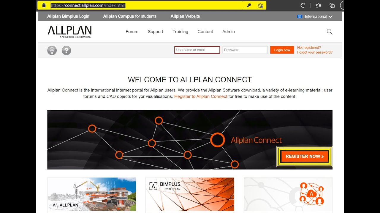 Cara Registrasi di Allplan Connect 2022 - YouTube