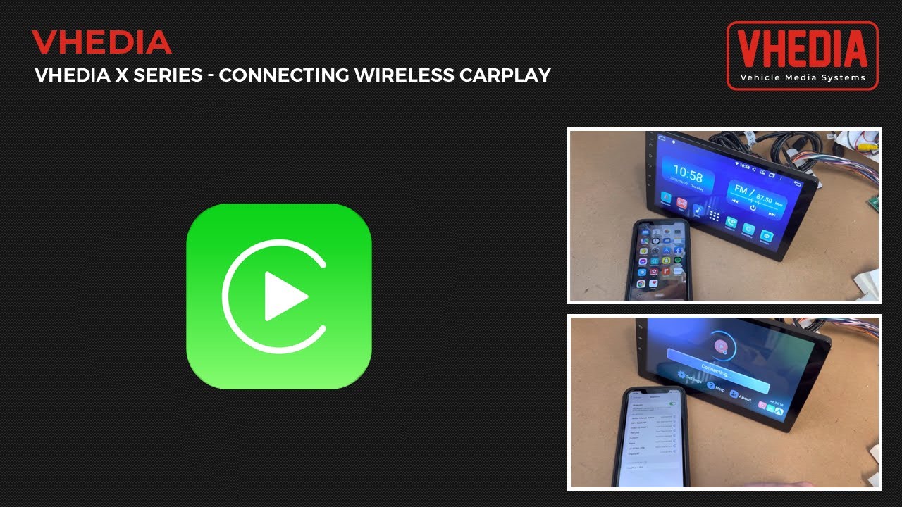 Vhedia X Series - Connecting Wireless CarPlay - YouTube