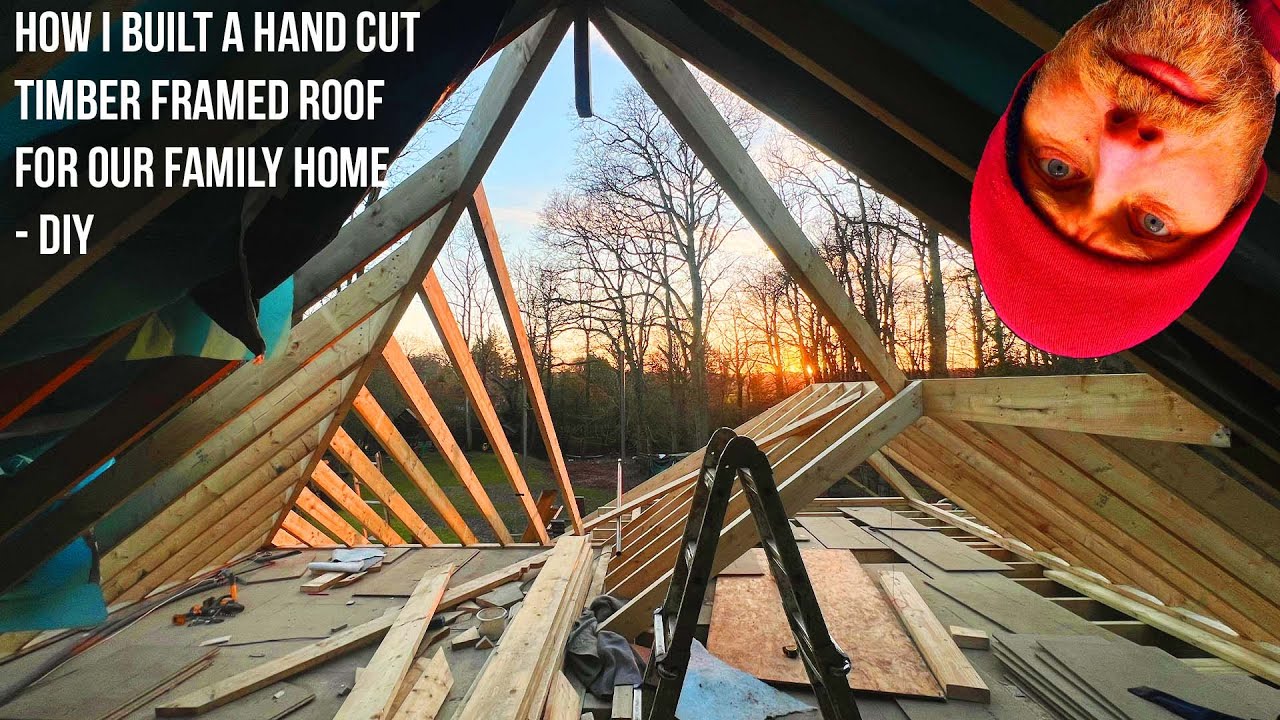 Making a broken hip on a hand cut timber framed roof - diy home ...