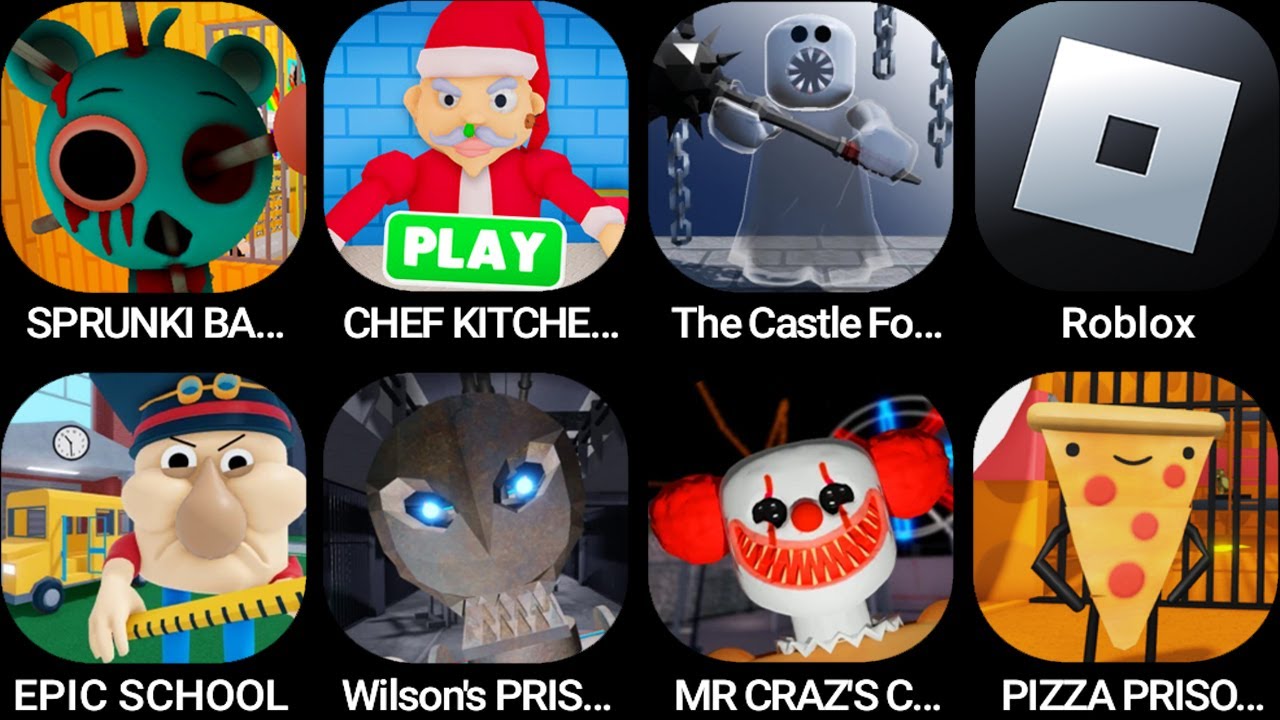 SPRUNKI BARRY'S,CHEF KITCHEN,The Castle Fortress!,Roblox,EPIC SCHOOL ...