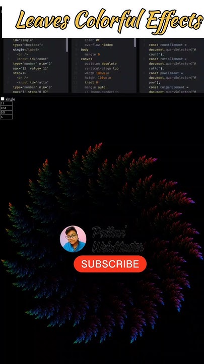 Leaves Colorful Effects Using Html Css And Javascript Cssanimation Csseffect Htmlcss