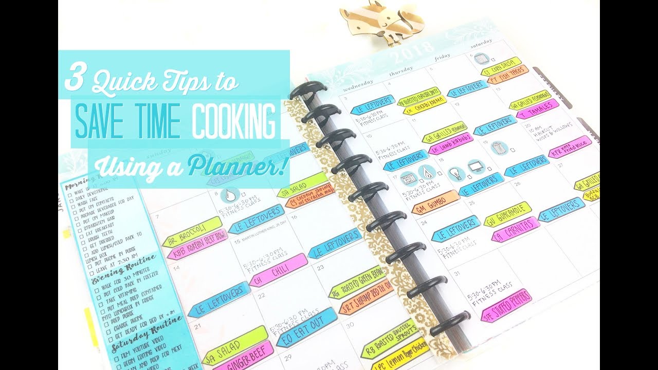 Save Time Cooking Using a Planner: 3 Quick Tips - YouTube