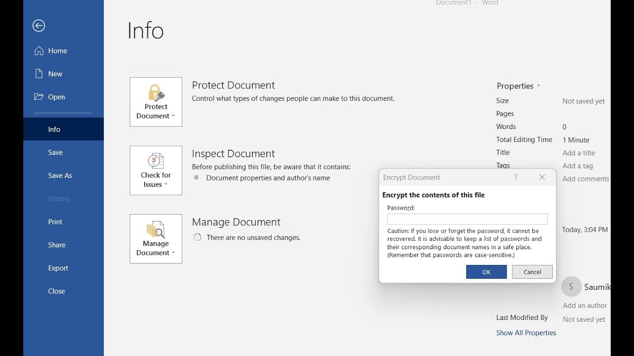 How To Remove Password From Microsoft Word Document YouTube How To Remove Password From Microsoft Word Document YouTube